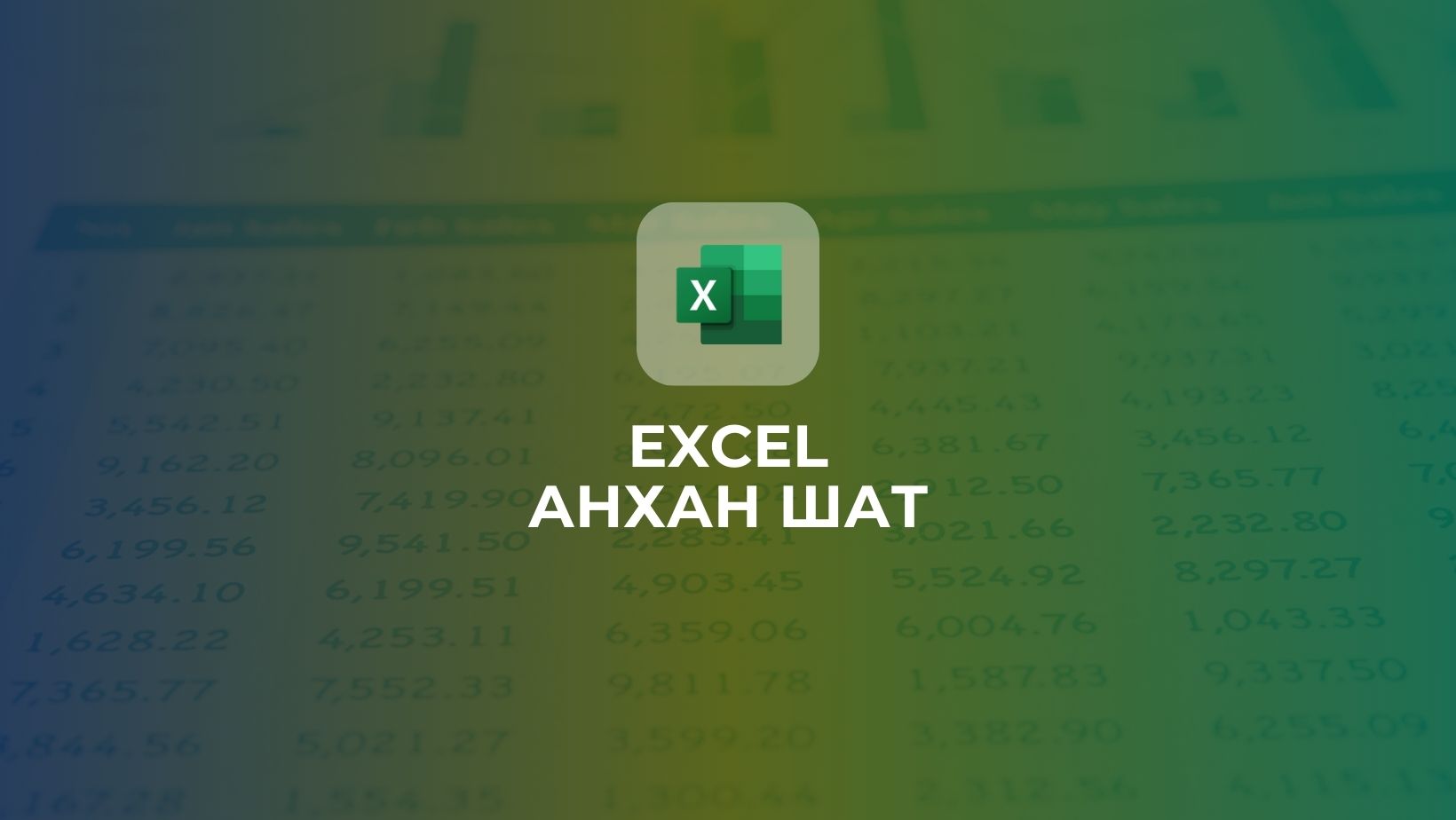 Excel Анхан шат Data School